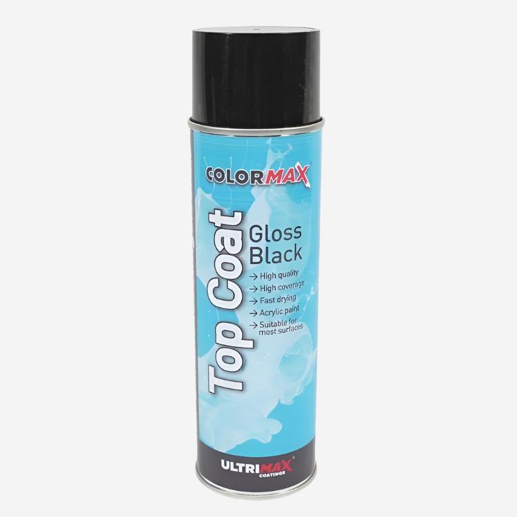 Colormax Aerosol Spray Paint Gloss Black – Ultrimax